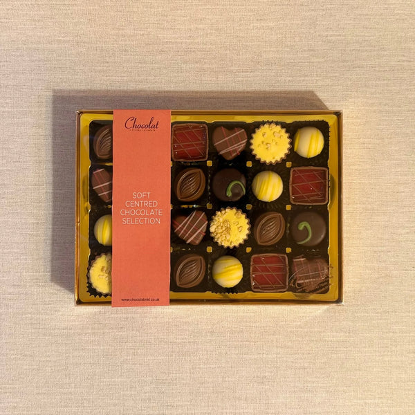 Soft Centred Chocolate Selection | Gift Box of 24 | Chocolat – Chocolat ...