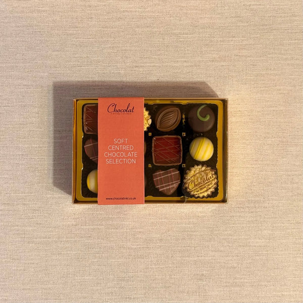 Soft Centred Chocolate Selection | Gift Box of 12 | Chocolat – Chocolat ...